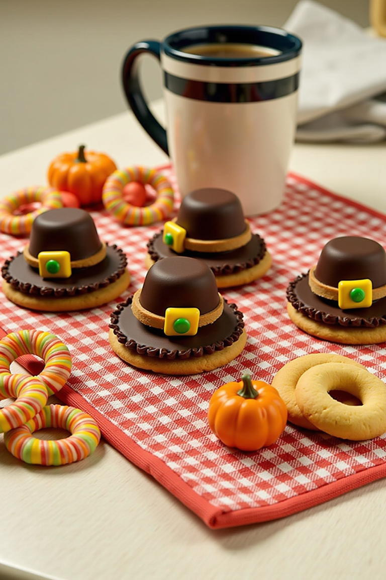 Adorable No-Bake Pilgrim Hat Cookies: A Whimsical Thanksgiving Treat ...